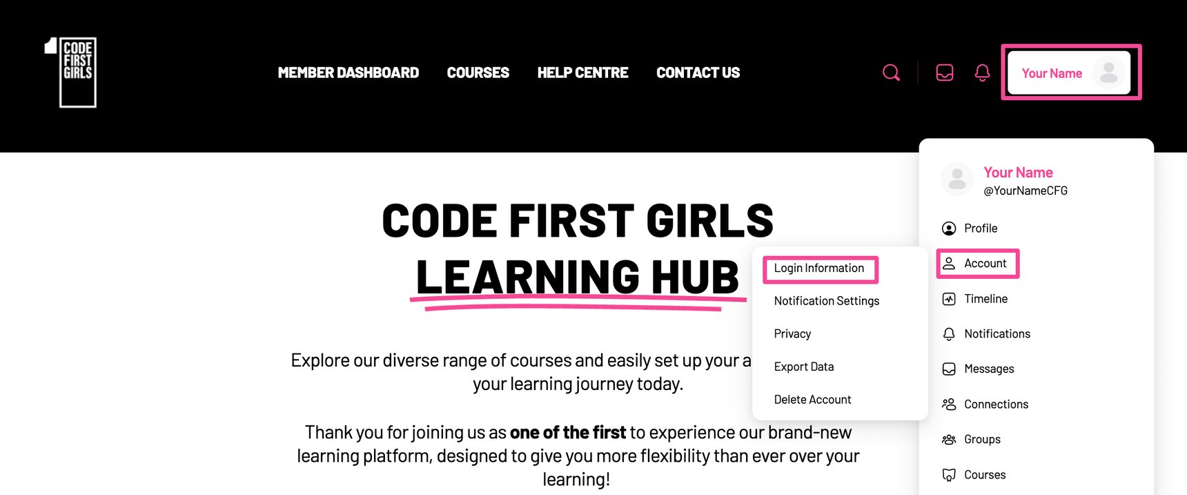 What is the Learning Hub?